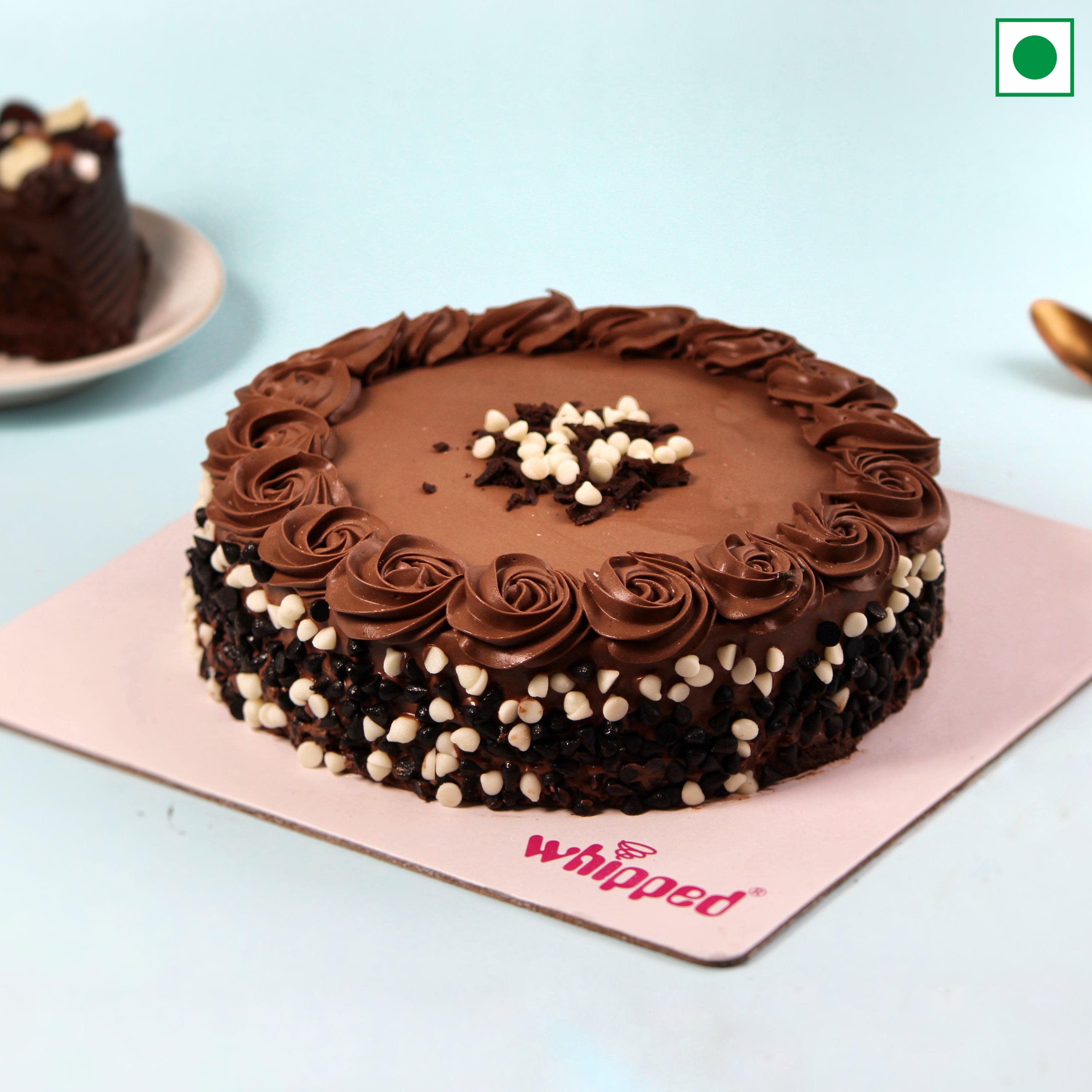 Chocolate Chip Cake – Whipped