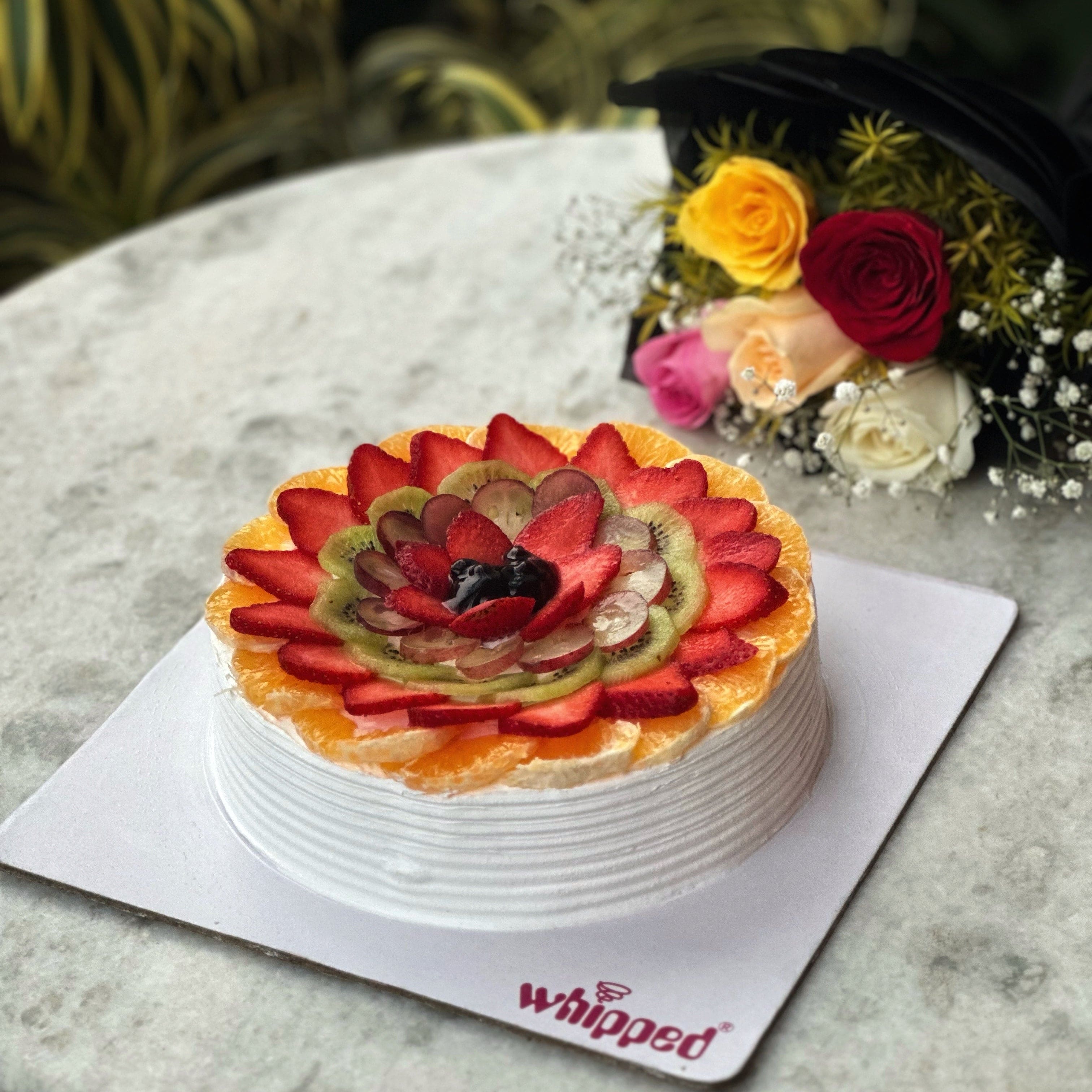 Flower Bunch & Cake Combo – Whipped