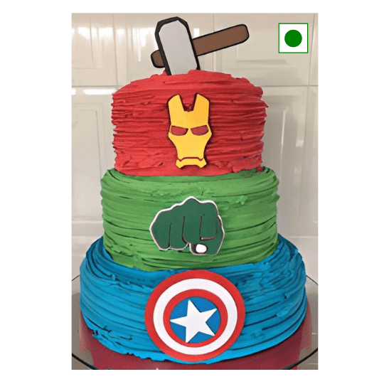 Marvel Theme 2 Cake – Whipped
