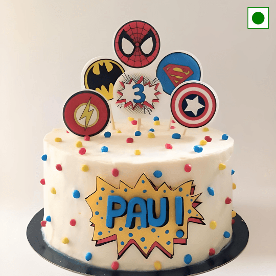 DC Marvel Theme Cake – Whipped